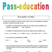 Préfixes - Suffixes - Cours, Leçon - Vocabulaire : Primaire 4 - PDF à ...