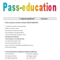 Adjectif qualificatif - Exercices : Primaire 4 - PDF à imprimer