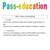 La lettre g - Cours, Leçon : Primaire 3 - PDF à imprimer