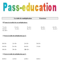 Table de multiplication - Exercices : Primaire 3 - PDF à imprimer