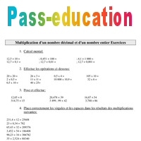 Multiplication d'un nombre décimal et d'un nombre entier - Exercices ...