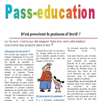 Poisson d'avril - Texte documentaire : Primaire - PDF à imprimer