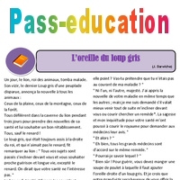 L'oreille du loup gris - Conte - Lecture : Primaire 3 - PDF à imprimer