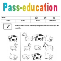 Discrimination visuelle - Lecture : Maternelle 1 - PDF à imprimer