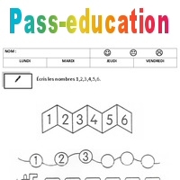 Ecrire les chiffres - Ecriture : Maternelle 1, 2 - PDF à imprimer