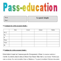 Passé simple - Exercices corrigés - Conjugaison : Primaire 4 - PDF à ...