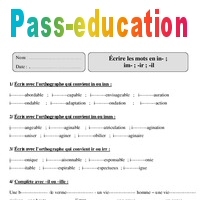 Mots en in im ir il - Exercices corrigés - Orthographe : Primaire 4 ...