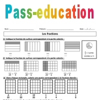 Fractions - Exercices corrigés - Numération : Primaire 4, 5 - Cycle 3 ...