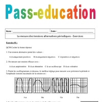 Mesure des tensions alternatives périodiques - Exercices corrigés ...