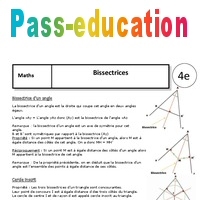 Bissectrices - Cours - Géométrie : Secondaire 2 - PDF à imprimer
