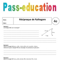 Réciproque de Pythagore - Exercices corrigés - Triangles rectangles - Géométrie : Secondaire 2 ...