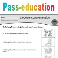 Les trois petits cochons - Je lis, j'associe l'image - Exercices de ...