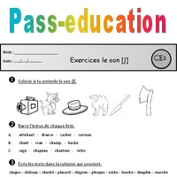Exercices - Son ch - Etude des sons : Primaire 2 - PDF à imprimer