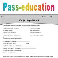 Adjectif qualificatif - Exercices : Primaire 4 - PDF à imprimer