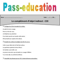 Préposition - Complément d'objet indirect - COI - Exercices : Primaire ...