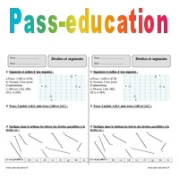 Droites et segments - Exercices : Primaire 3 - PDF à imprimer