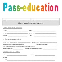 Lire et écrire les grands nombres - Exercices : Primaire 4 - PDF à imprimer