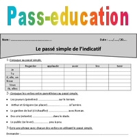 Passé simple - Exercices : Primaire 5 - PDF à imprimer