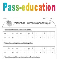 Alphabet - Ordre alphabétique - Exercices corrigés : Primaire 2 - PDF à ...