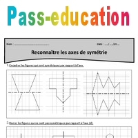 Reconnaître les axes de symétrie - Exercices : Primaire 4 - PDF à imprimer