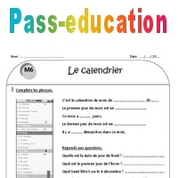 Calendrier - Exercices : Primaire 2 - PDF à imprimer