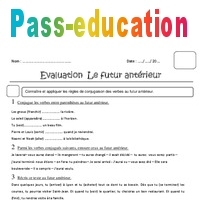 Futur antérieur - Examen Evaluation : Primaire 5 - PDF à imprimer