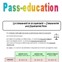 Comparatif - Superlatif - Cours - Anglais : Secondaire 1 - PDF à imprimer