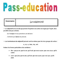 Subjonctif présent - Cours : Secondaire 1 - PDF à imprimer