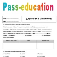Conditionnel - Futur simple - Exercices : Secondaire 2 - PDF à imprimer