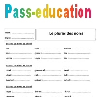 Pluriel des noms - Révisions : Primaire 6 - PDF à imprimer