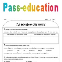 Nombre des noms - Singulier - Pluriel - Exercices : Primaire 3 - PDF à ...