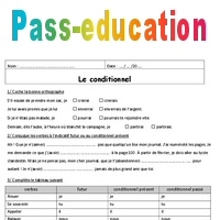 Emploi du conditionnel - Exercices corrigés : Secondaire 3 - PDF à imprimer