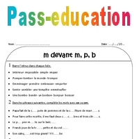 m devant m,p,b - Exercices corrigés : Primaire 3 - PDF à imprimer