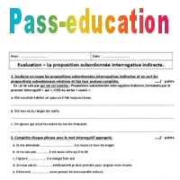 Subordonnée interrogative indirecte - Examen Contrôle : Secondaire 1 ...