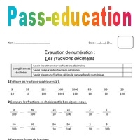 Fractions décimales - Bilan avec le corrigé : Primaire 4 - PDF à imprimer