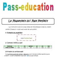 Pluperfect - Past Perfect - Cours : Secondaire 3 - PDF à imprimer