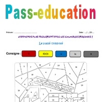 Passé composé - Verbes du 1er groupe - Coloriage magique : Primaire 4 ...