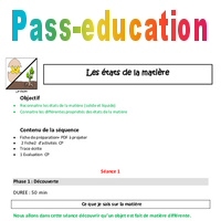 Etats de la matière - Solide - Liquide - Fiche de préparation ...