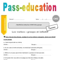 J’identifie les verbes, leur infinitif et leur groupe - Exercices ...