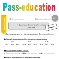 Je décompose et recompose les nombres jusqu’à 99 - Exercices : Primaire ...