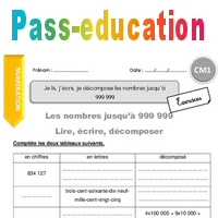 Lire, écrire, décomposer les nombres jusqu’à 999 999 - Exercices ...