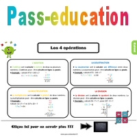 les 4 opérations - Cours, Leçon : Primaire 3 - PDF à imprimer