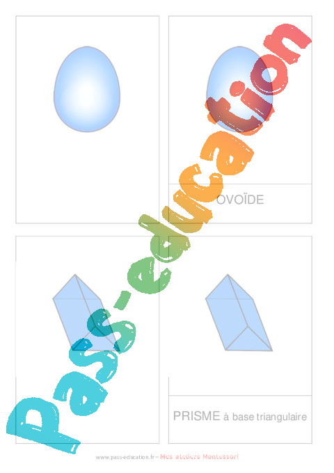 Solides géométriques - Vie sensorielle - Liste des matériaux : Primaire ...