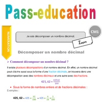 Comment décomposer un nombre décimal. - Cours, Leçon : Primaire 4 - PDF ...