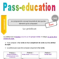 Prédicat - Cours, Leçon : Primaire 5 - PDF à imprimer