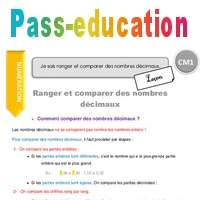 Ranger et comparer des nombres décimaux - Cours, Leçon : Primaire 4 ...