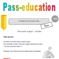Accord sujet verbe - Cours, Leçon : Primaire 3 - PDF à imprimer