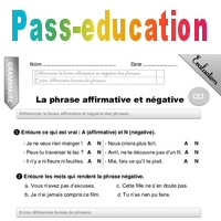 Phrase affirmative et négative - Examen Evaluation - Bilan : Primaire 3 ...