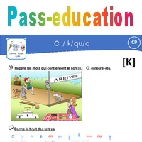 Son K (c, k, qu, q) - Exercices : Primaire 1 - PDF à imprimer