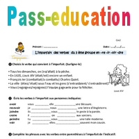 Imparfait de l’indicatif des verbes du 3 ème groupe en - re - ir - oir ...